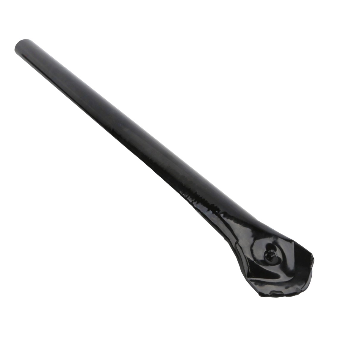 Black In-Ground Post Socket for 1 3/8" OD Pipe (Black Powder Coated Steel)